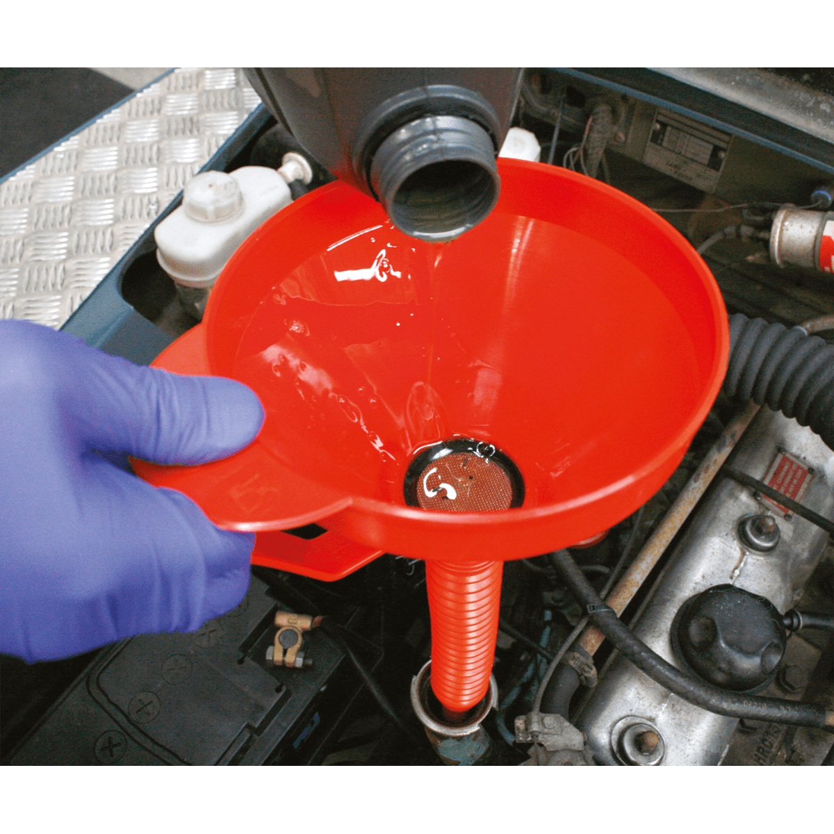 Funnel with Flexible Spout & Filter Medium Ø160mm