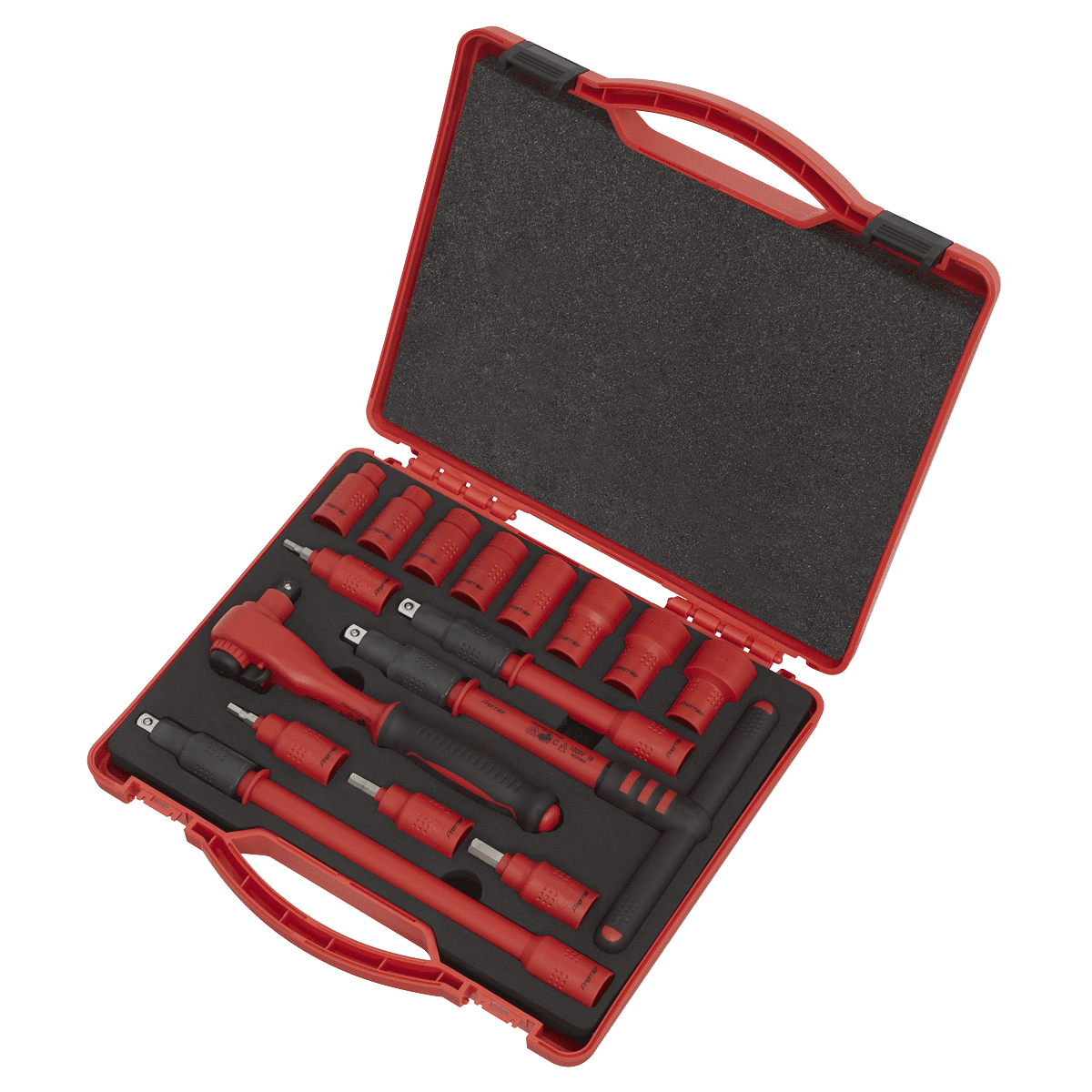 Insulated Socket Set 16pc 3/8"Sq Drive 6pt WallDrive® VDE Approved