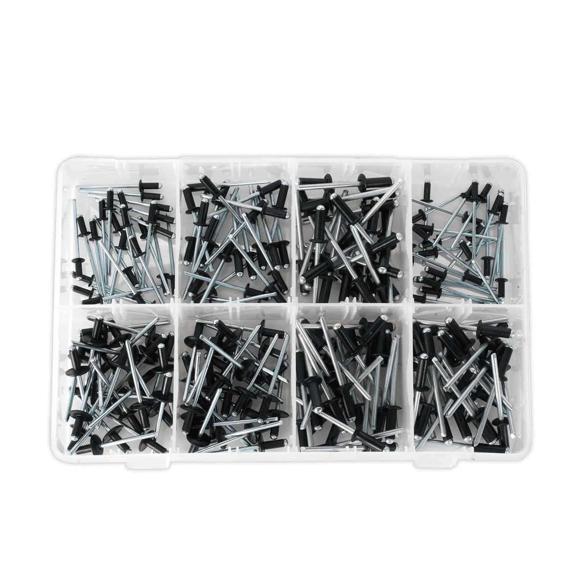 Rivet Assortment 200pc Black Anodised