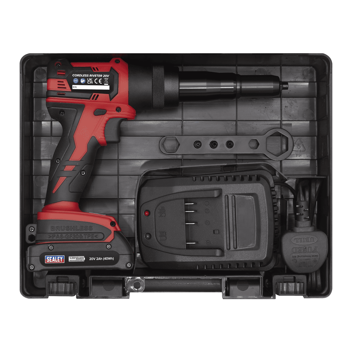 Cordless Riveter 20V 2Ah Lithium-ion