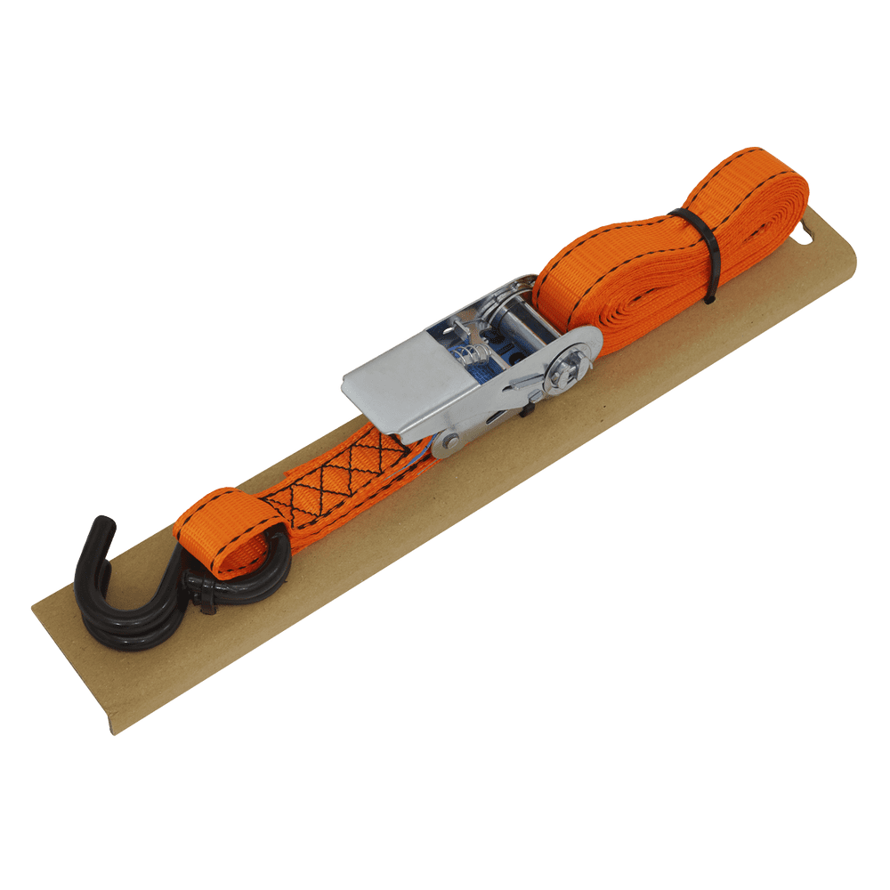 Ratchet Strap 25mm x 5m Polyester Webbing S-Hook with Corner Protector ...