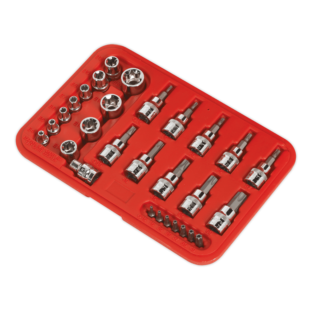 TRX-Star* Socket & Security Bit Set 29pc 1/4"Sq & 3/8"Sq Drive