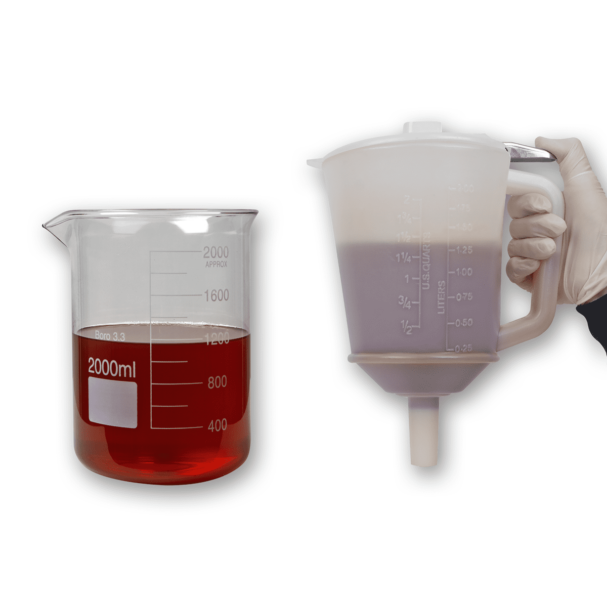 Measuring Funnel with Lid and Base 2L