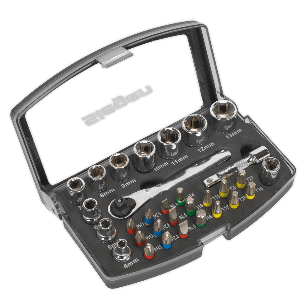 Socket & Bit Set 31pc 1/4"Sq Drive