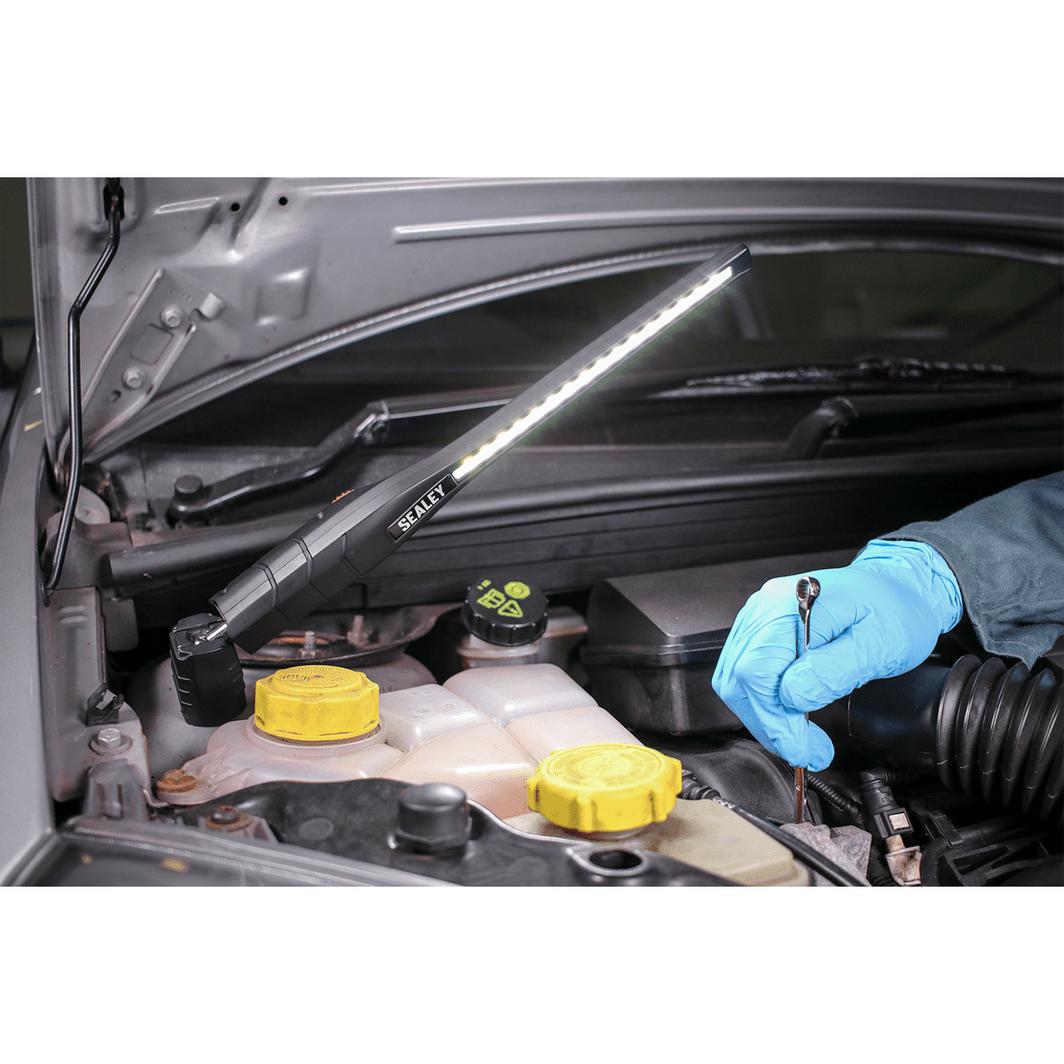 Rechargeable 360° Slim Inspection Light 8W & 1W SMD LED Black Lithium-ion