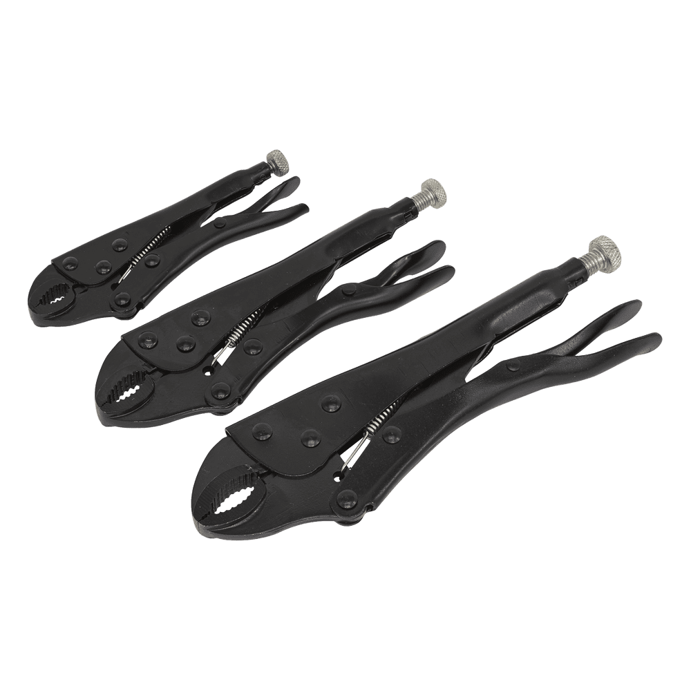Locking Pliers Set 3pc Rust Resistant