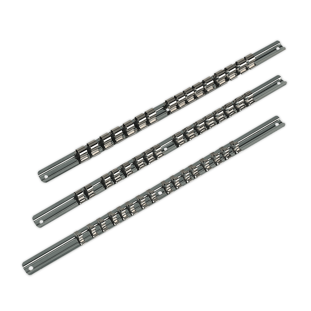 Socket Retaining Rail Set 3pc 1/4", 3/8" & 1/2"Sq Drive