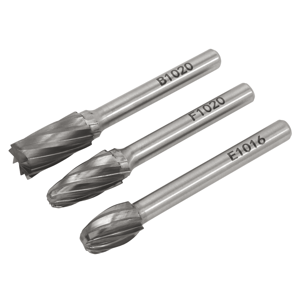 Tungsten Carbide Rotary Burr Set 3pc Ripper/Coarse