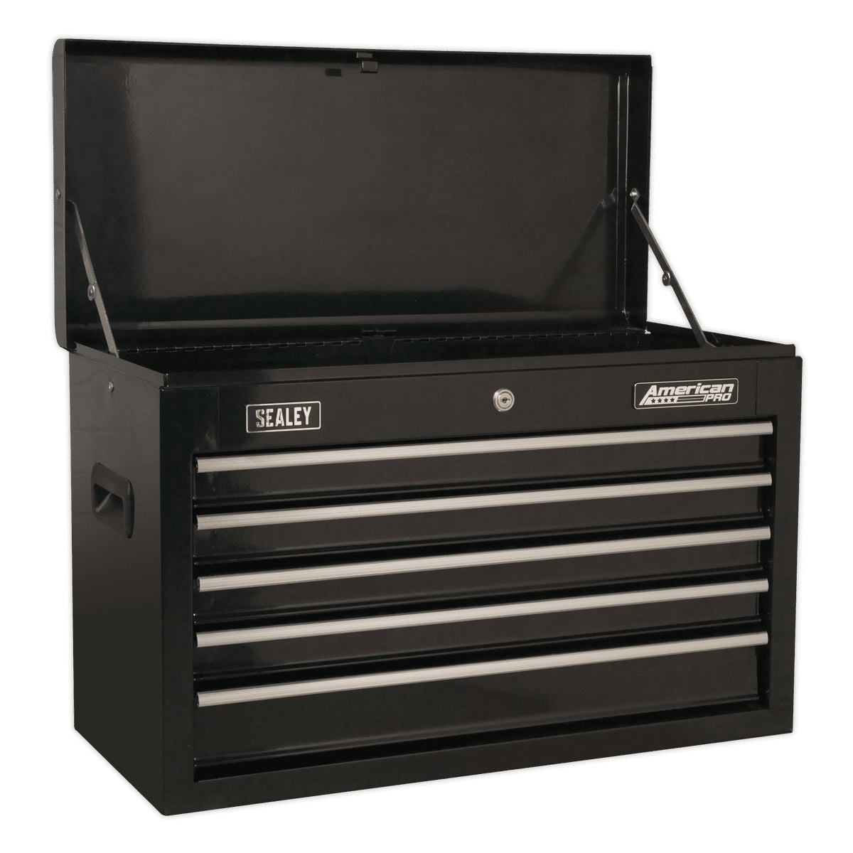 Topchest 5 Drawer with Ball-Bearing Slides - Black