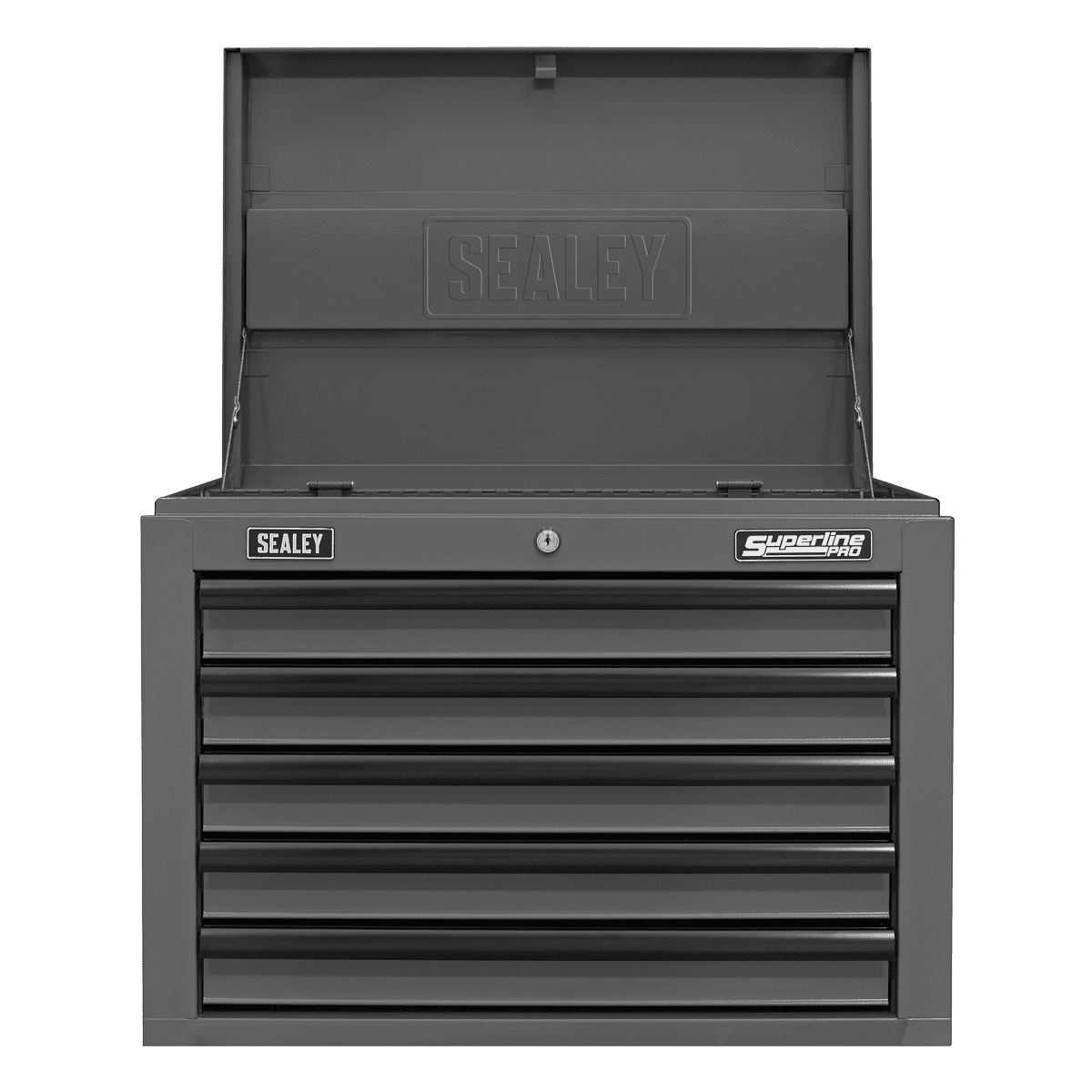 Topchest 5 Drawer with Ball-Bearing Slides - Grey/Black