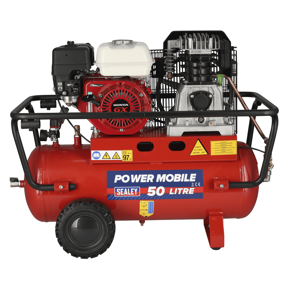 Air Compressor 50L Belt Drive Petrol Engine 5.5hp