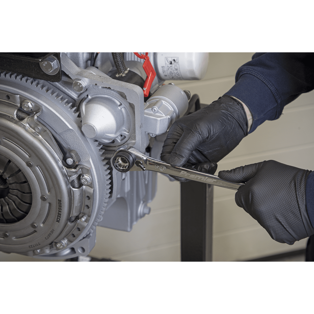 Ratchet Ring Spanner 8-in-1 Reversible Metric