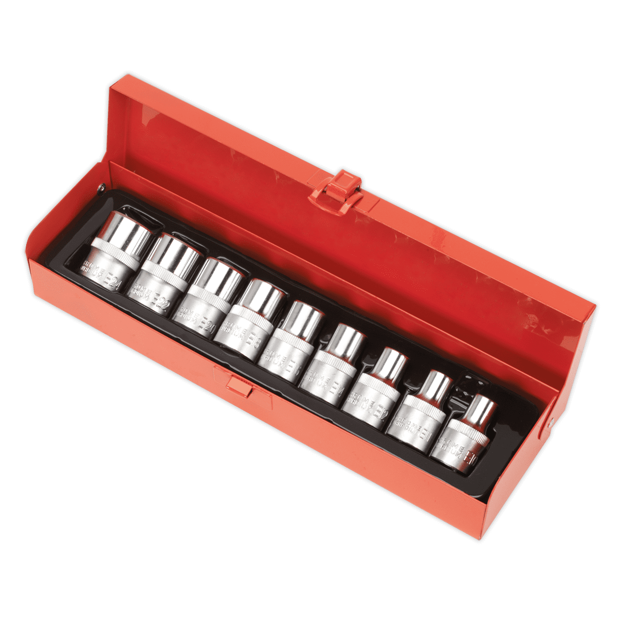 TRX-Star* Female Socket Set 9pc 1/2"Sq Drive E10-E24