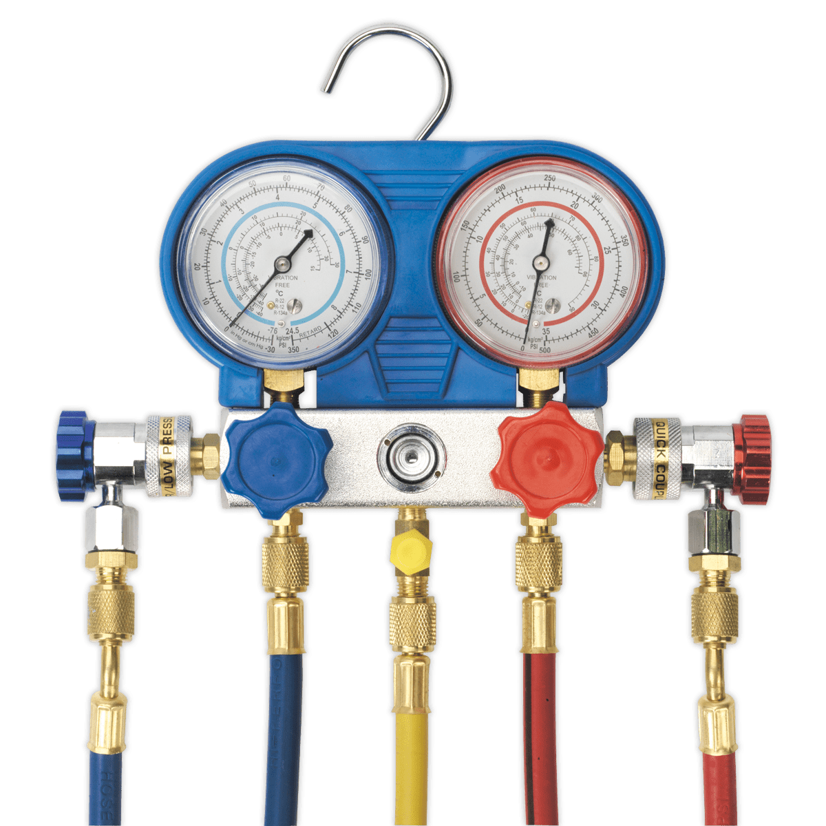 Air Conditioning System Manifold with Sight Glass