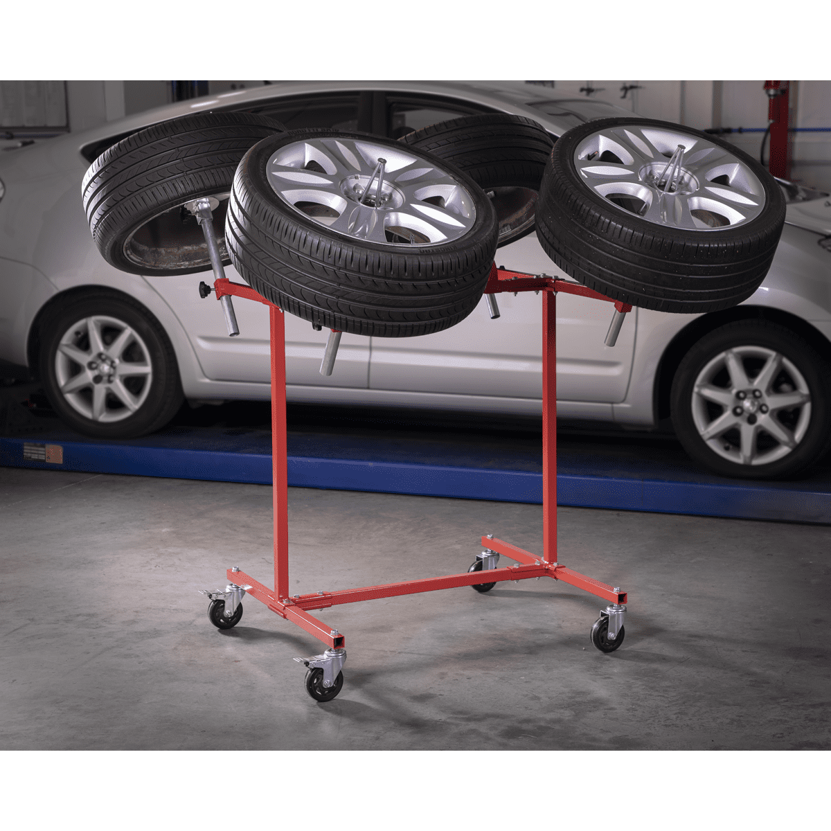 Alloy Wheel Painting/Repair Stand - 4 Wheel Capacity