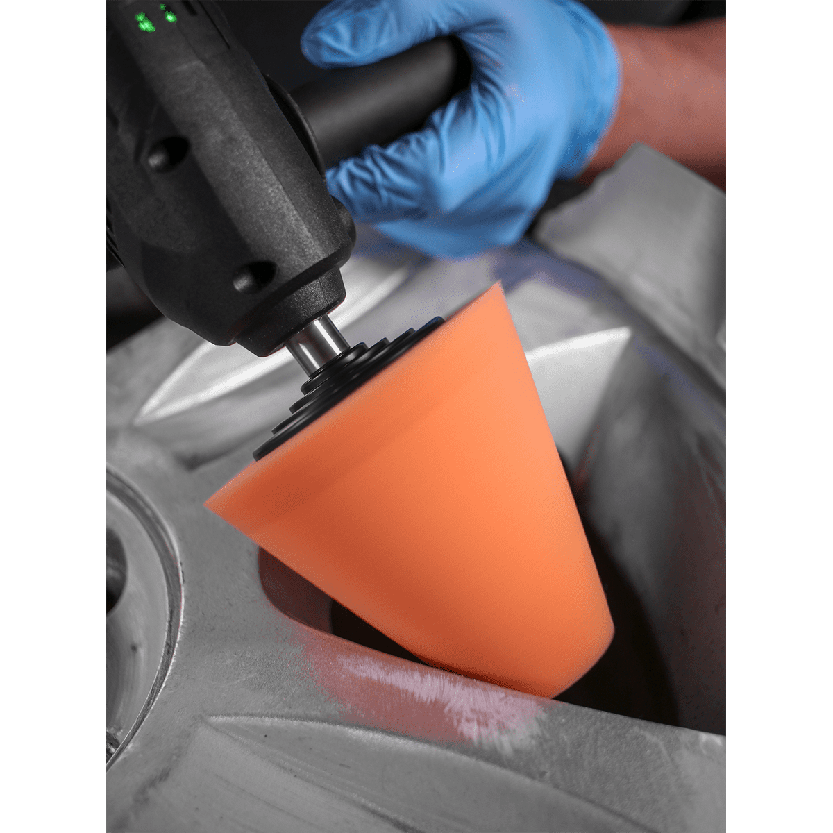 Buffing & Polishing Foam Cone Orange/Firm