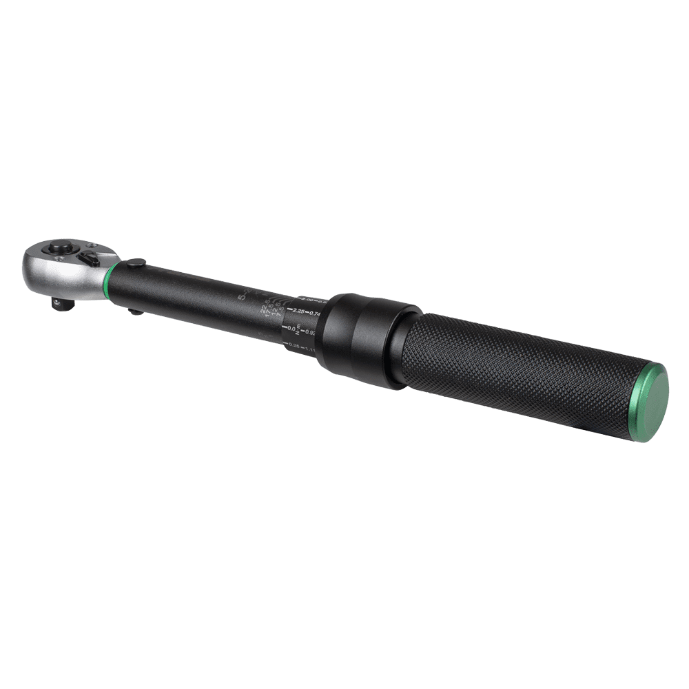 Torque Wrench Micrometer 1/4"Sq Drive Calibrated 5-25Nm - Premier Black
