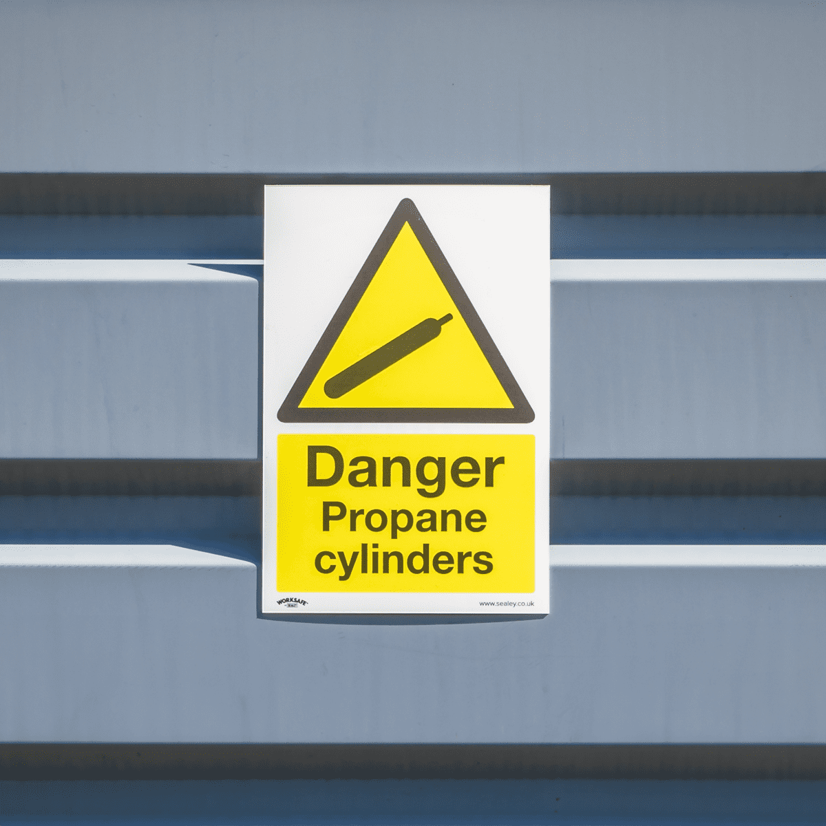 Warning Safety Sign - Danger Propane Cylinders - Self-Adhesive Vinyl