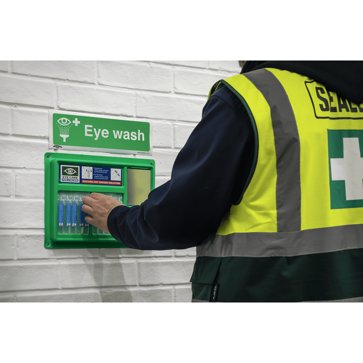Safe Conditions Safety Sign - Eye Wash - Self-Adhesive Vinyl