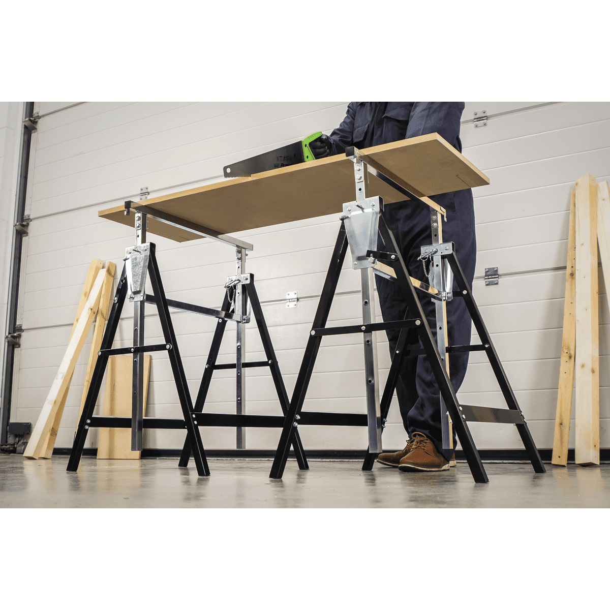 Fold Down Telescopic Trestle 200kg Capacity