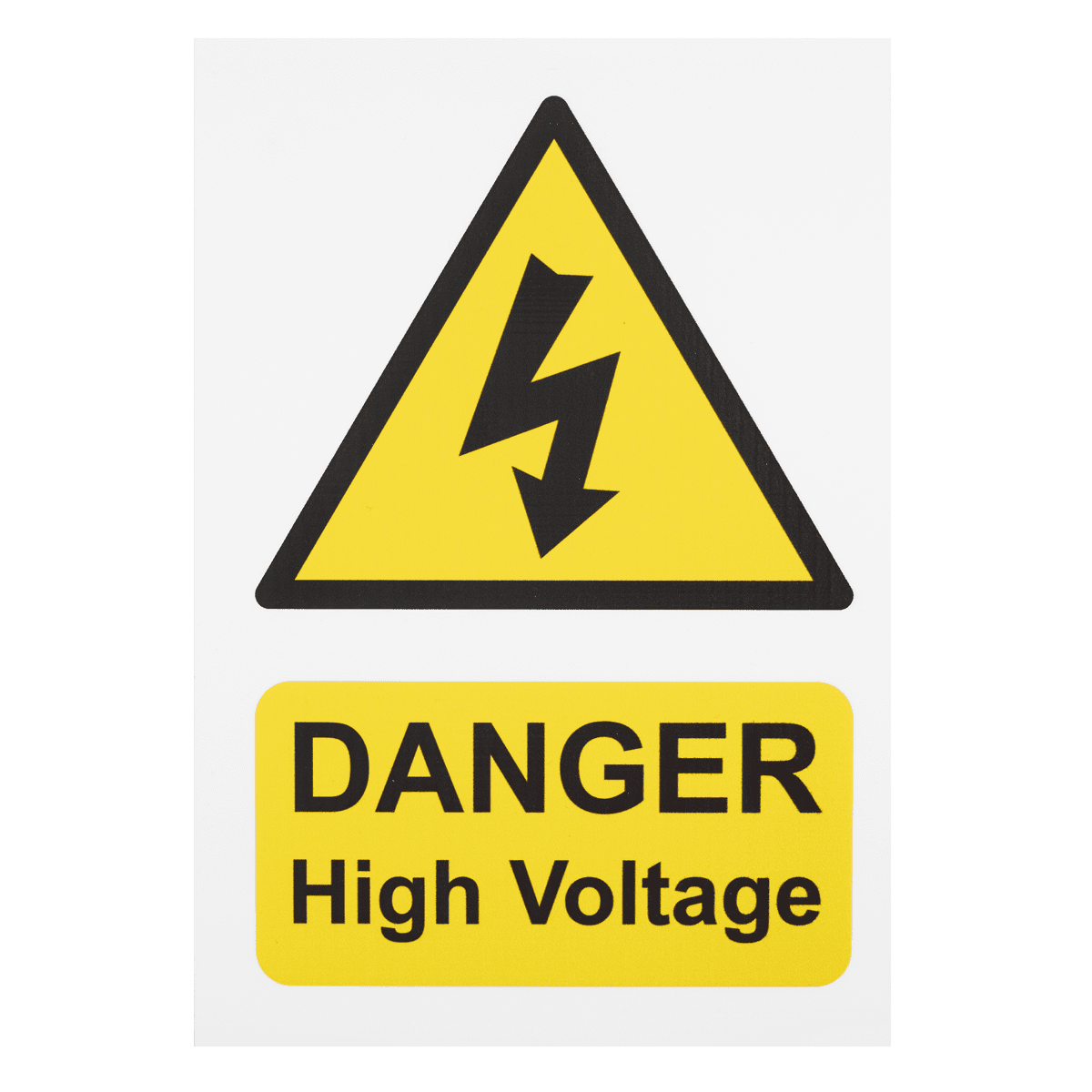 High Voltage Vehicle Warning Sign