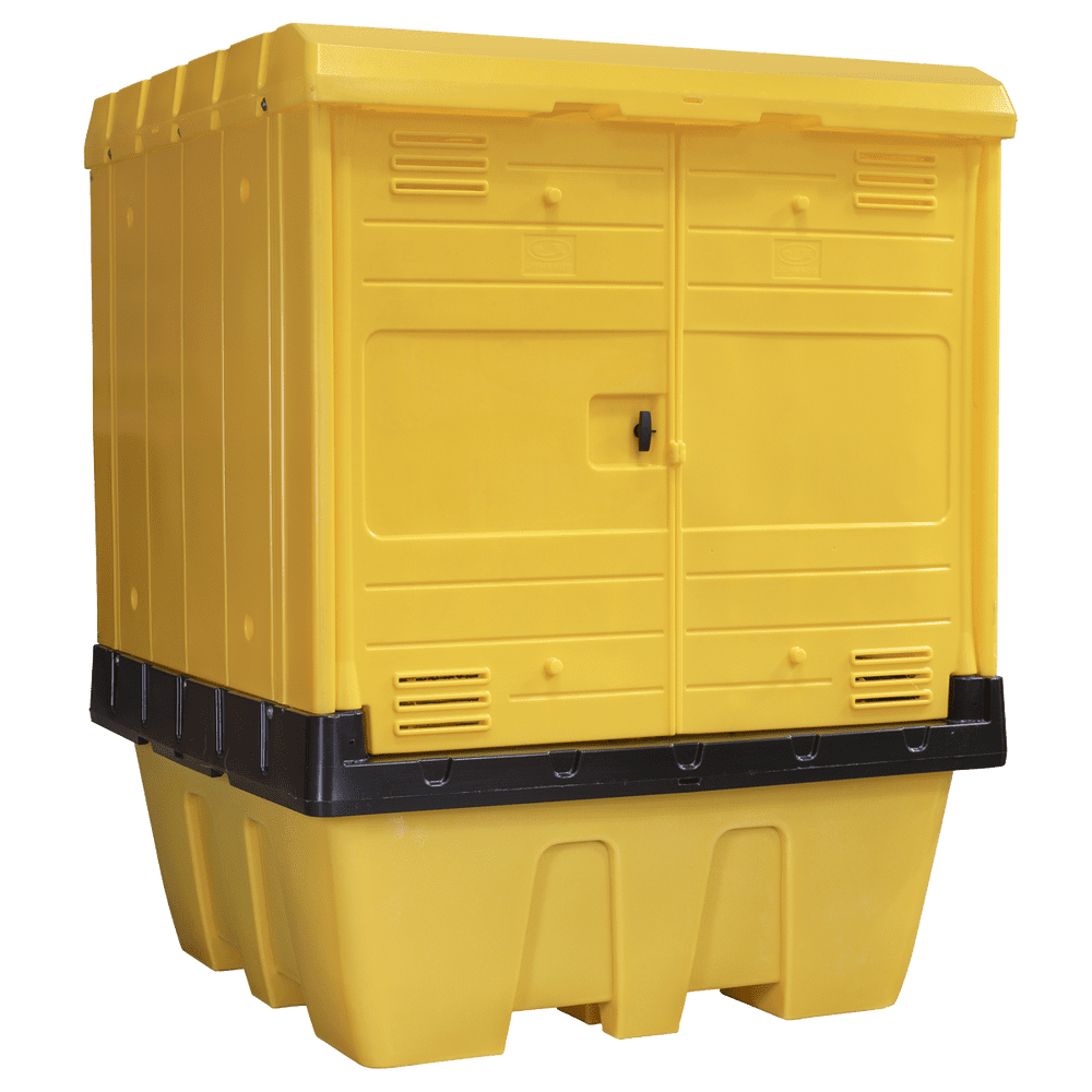 IBC Spill Pallet With Weathertight Hardcover