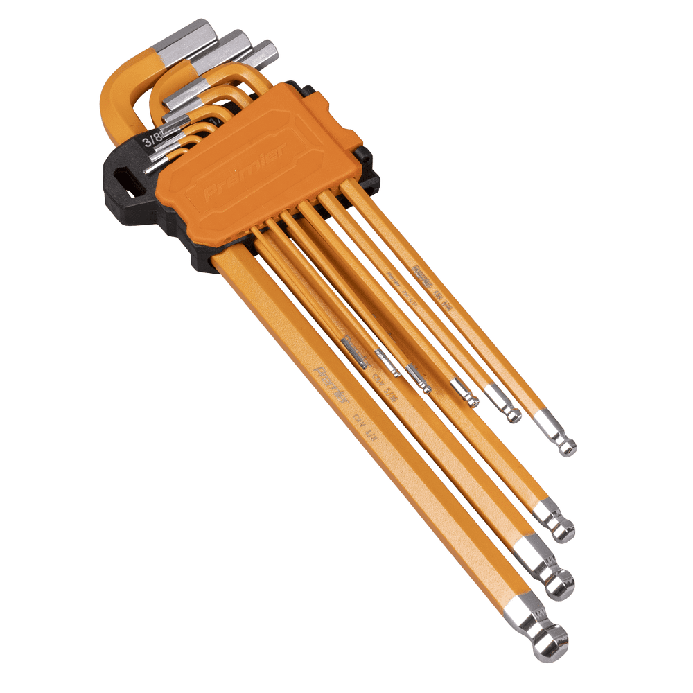 Premier Imperial Extra-Long Ball-End Hex Key Set 9pc