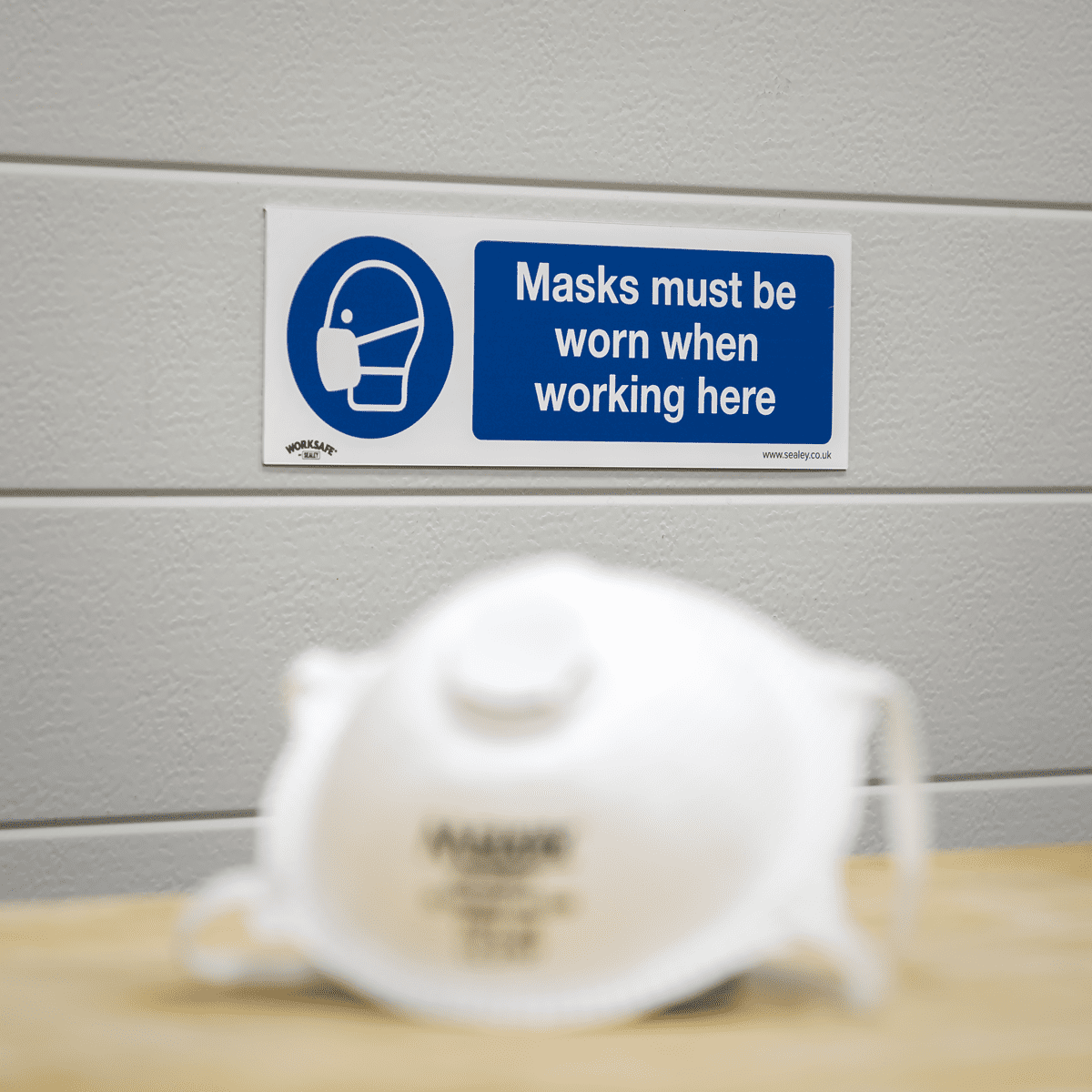 Mandatory Safety Sign - Masks Must Be Worn - Rigid Plastic