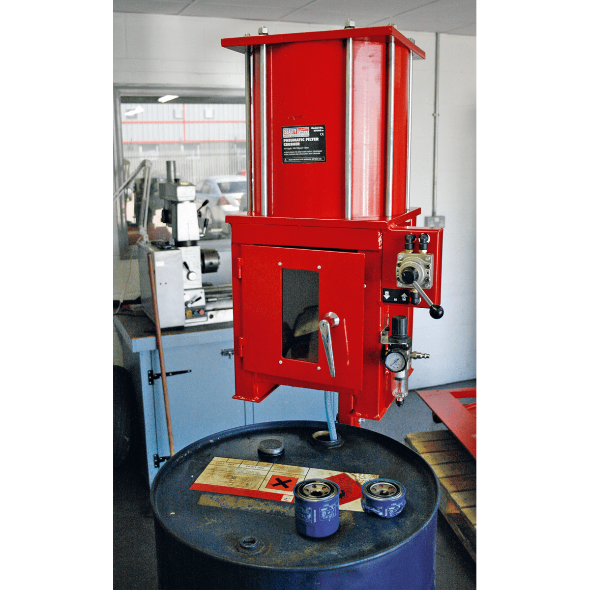 Pneumatic Oil Filter Crusher