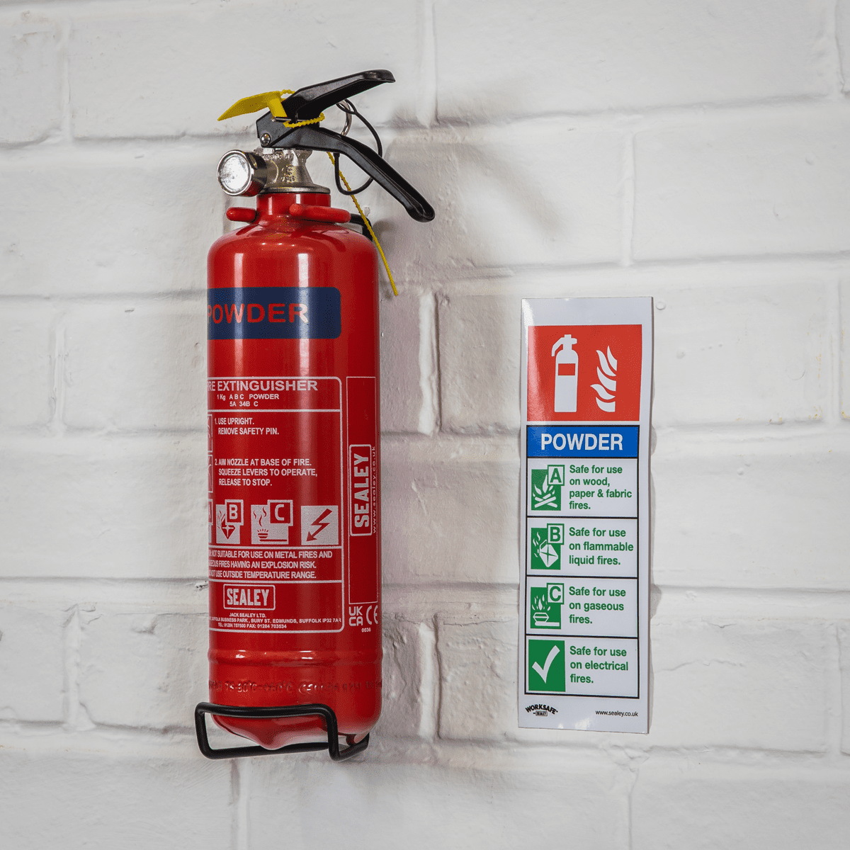 Safe Conditions Safety Sign - Powder Fire Extinguisher - Rigid Plastic