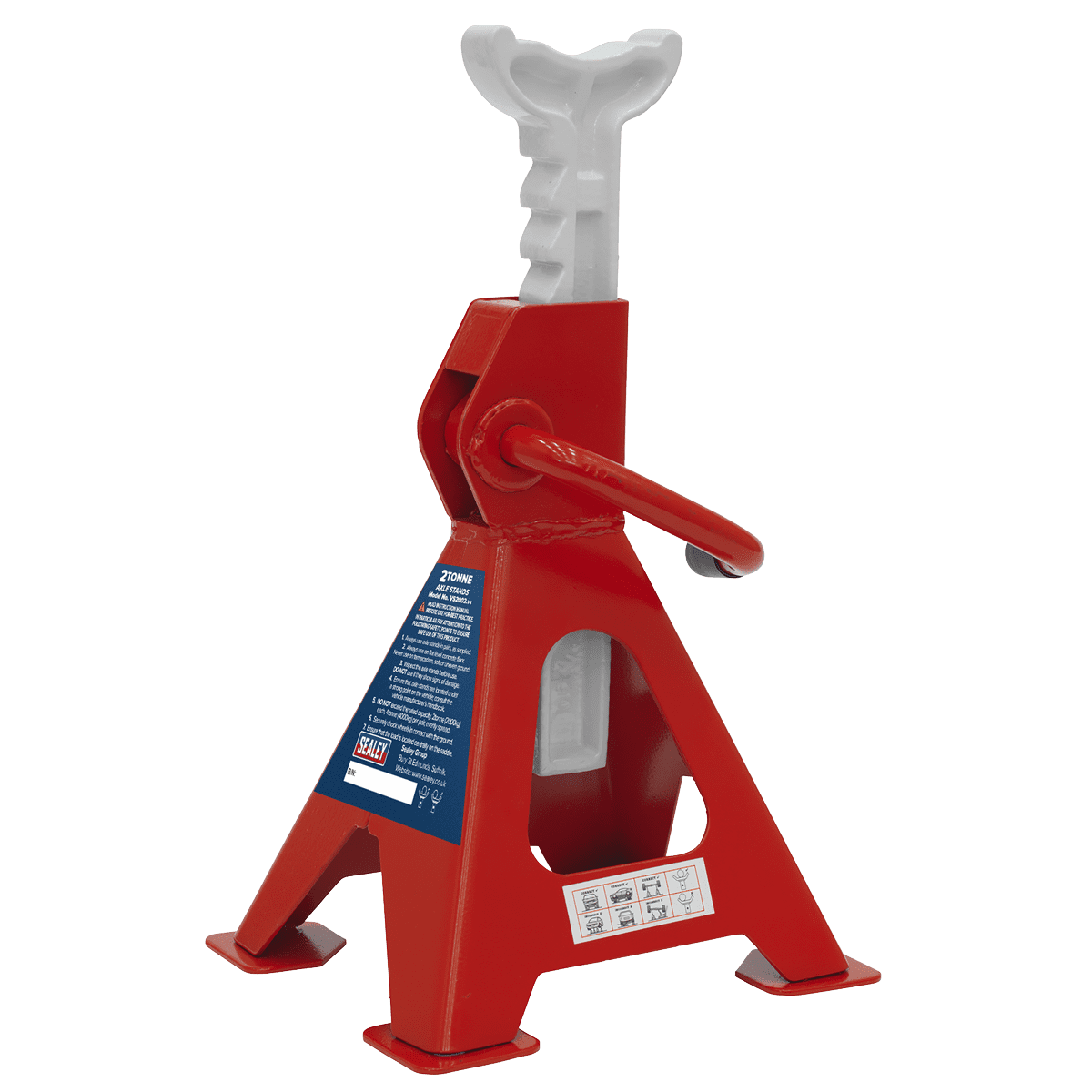 Axle Stands (Pair) 2 Tonne Capacity per Stand Ratchet Type