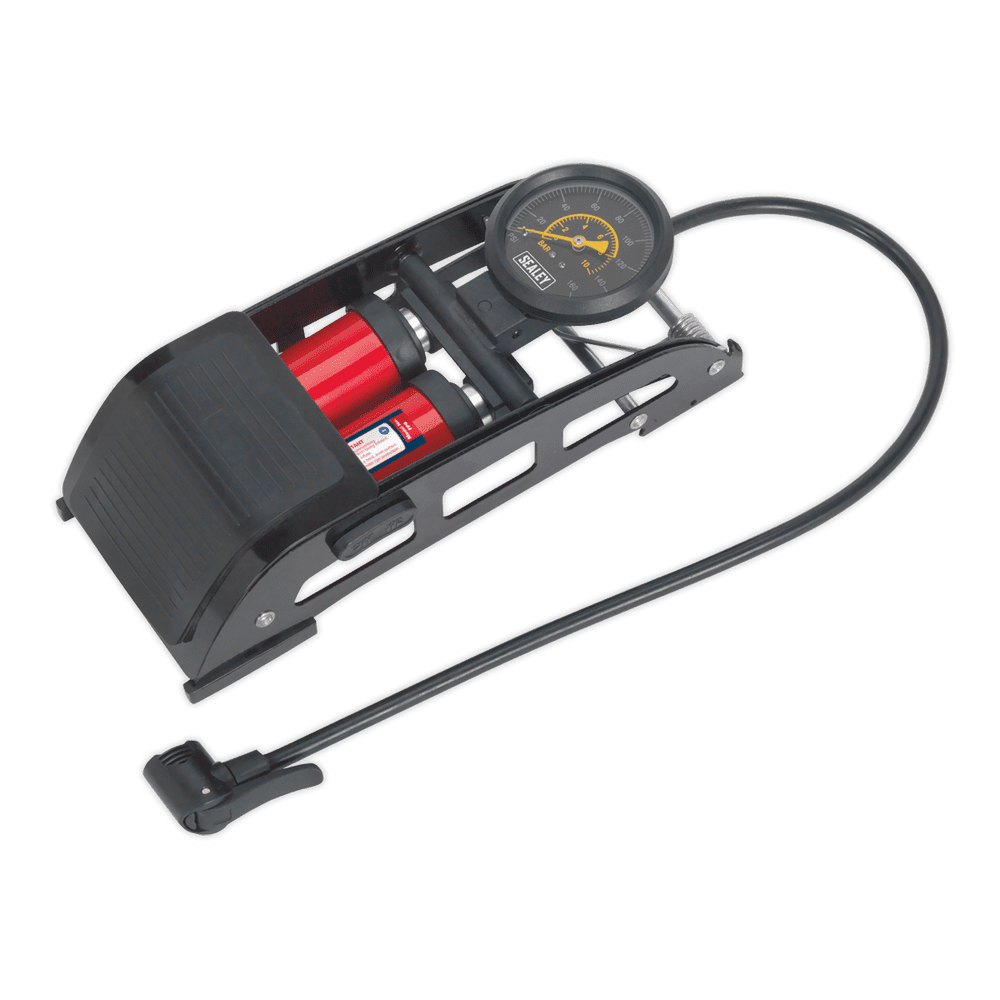 Foot Pump Twin Barrel