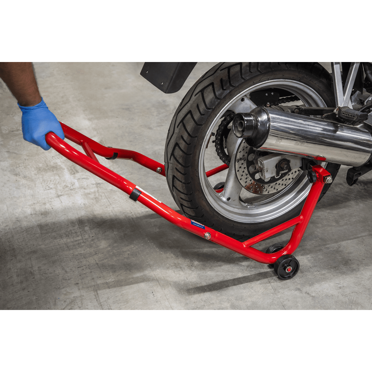 Universal Rear Paddock Stand with Rubber Supports