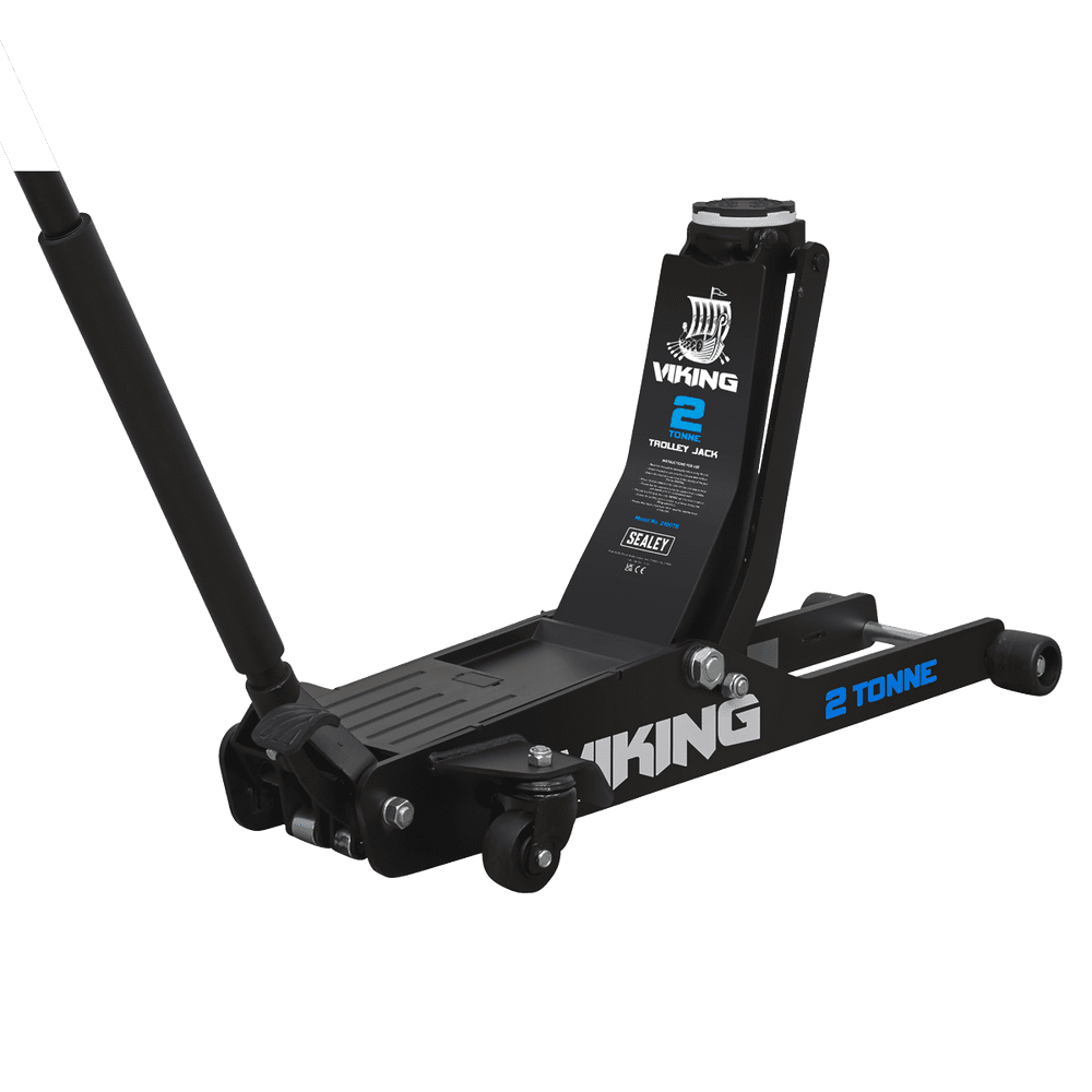 Viking Low Profile Professional Long Reach Trolley Jack 2 Tonne with ...