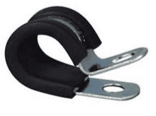 Steel/Rubber P Cable Clips for 13mm diameter cable-0-002-84