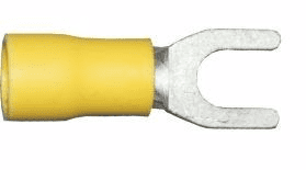 YELLOW PRE-INSULATED FORK TERMINALS 3 70mm - 6 40mm