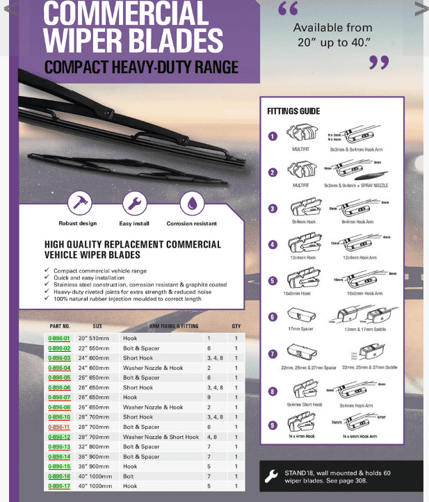 DURITE HEAVY- DUTY COMMERCIAL WIPER BLADES