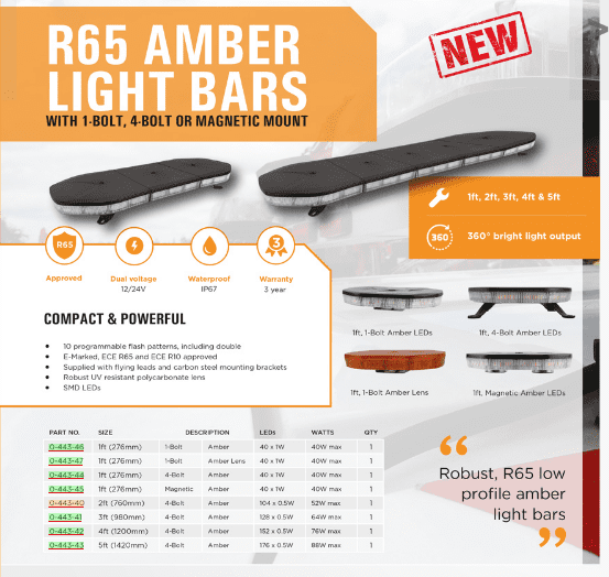 DURITE 1200mm R65 12/24v LIGHT BAR 0-443-42