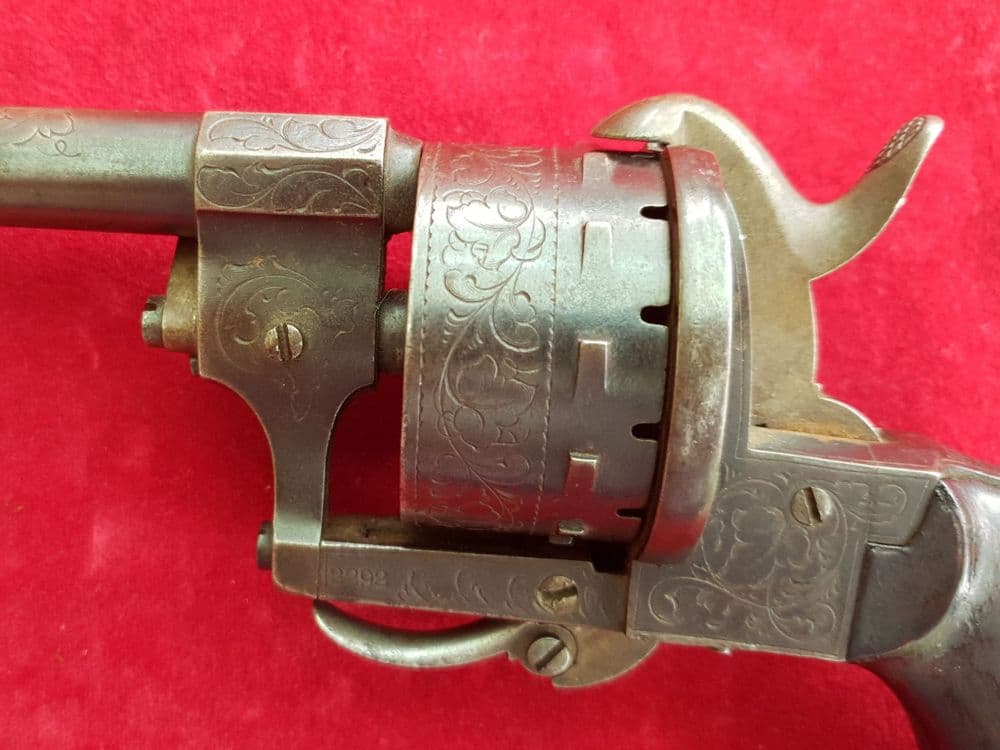 A twelve shot double action antique pin-fire revolver Circa 1862-65 Ref ...