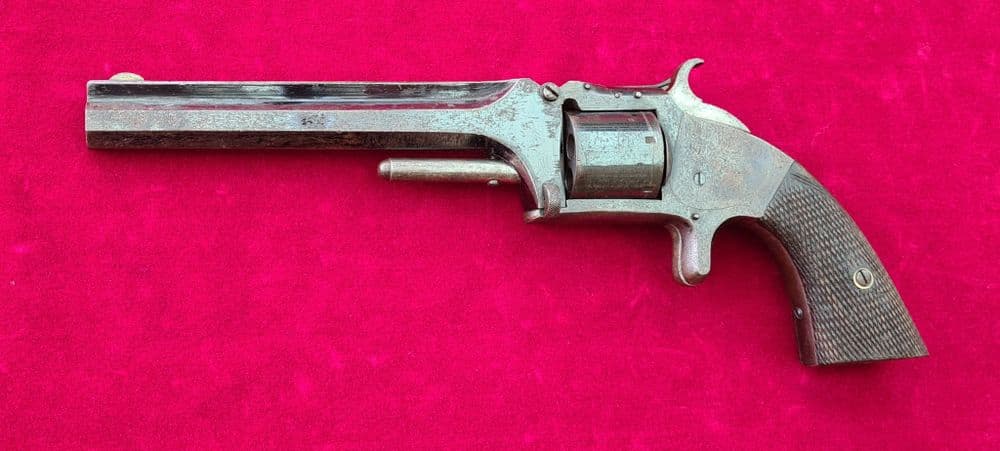 X X X SOLD X X X A US Civil War era 6 shot 32 rim-fire tip-up revolver ...