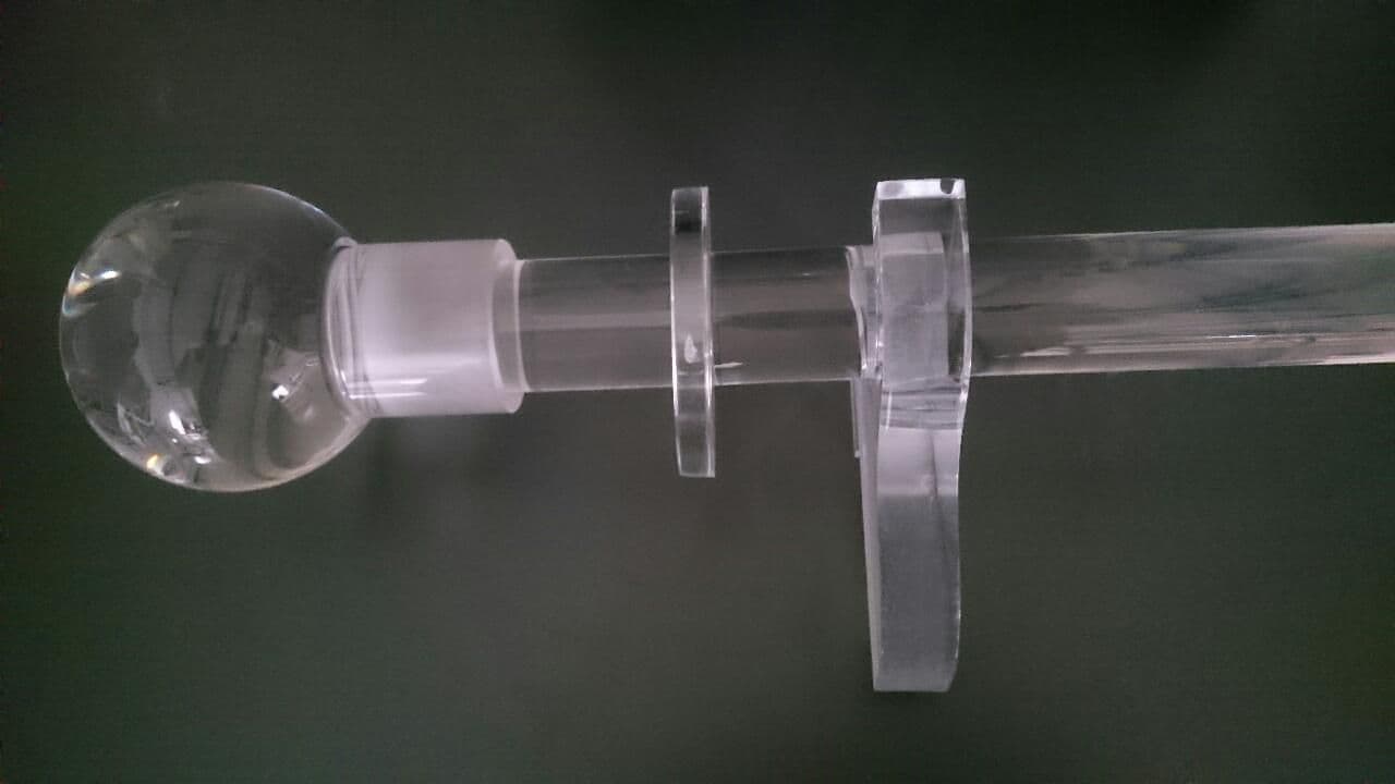 Acrylic Curtain Pole with ball finial