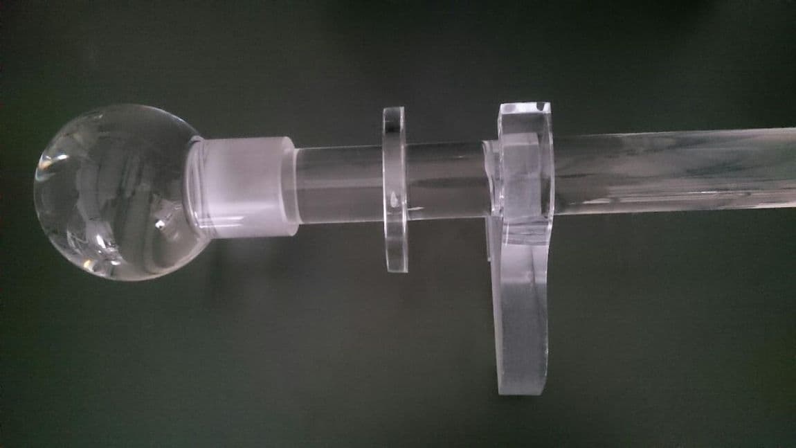 Acrylic Curtain Pole with ball finial