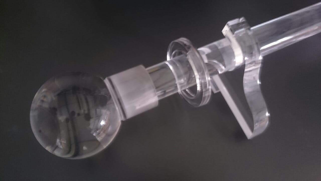 Acrylic Curtain Pole with ball finial