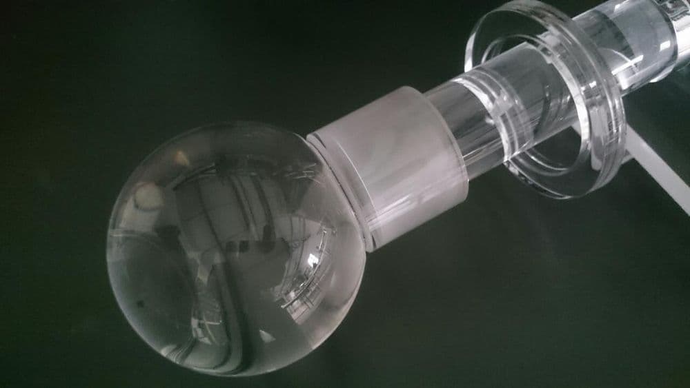 Acrylic Curtain Pole with ball finial
