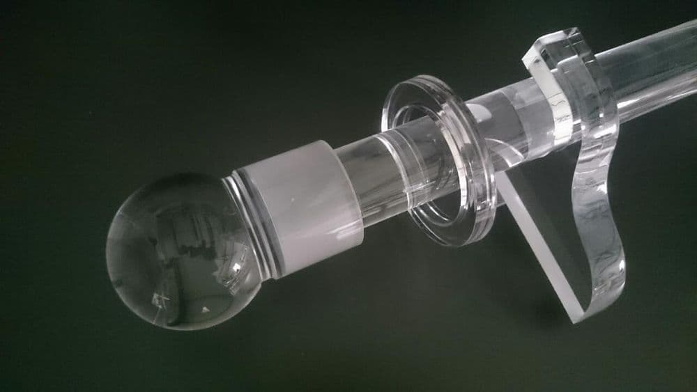 Acrylic Curtain Pole with ball finial