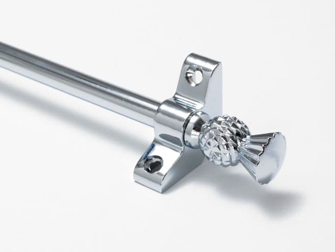 Simplicity Polished Chrome 3/8" Stair Rod With Thistle Finial