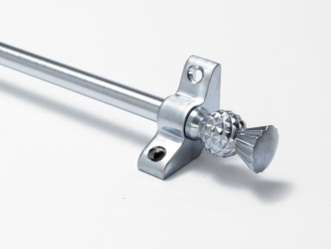 Simplicity Satin Chrome 3/8" Stair Rods With Thistle Finial