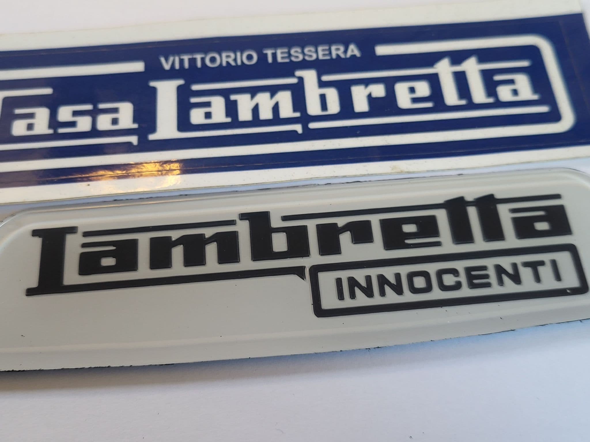 BADGE CASA LAMBRETTA SX REAR FRAME BADGE