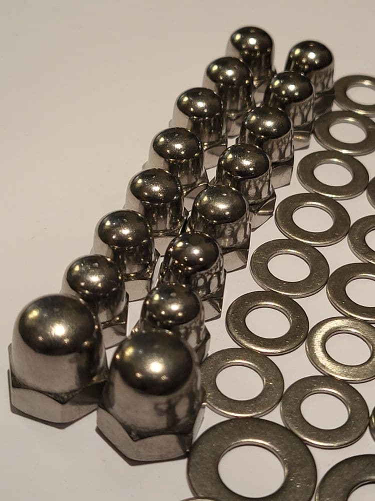 CHAINCASE SIDE M6 DOMED SS NUTS AND M6 SS FLAT WASHERS M6 SPRING SS ...