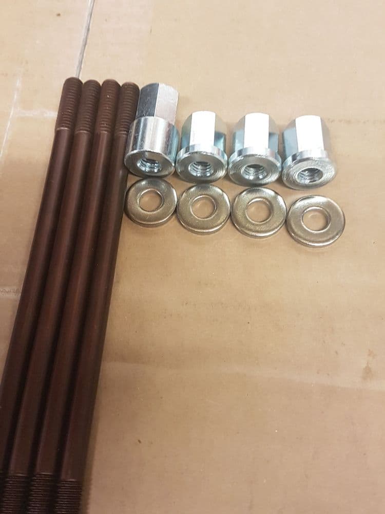 EXTENDED ENGINE STUDS and shouldered cyl head nuts and thick washers